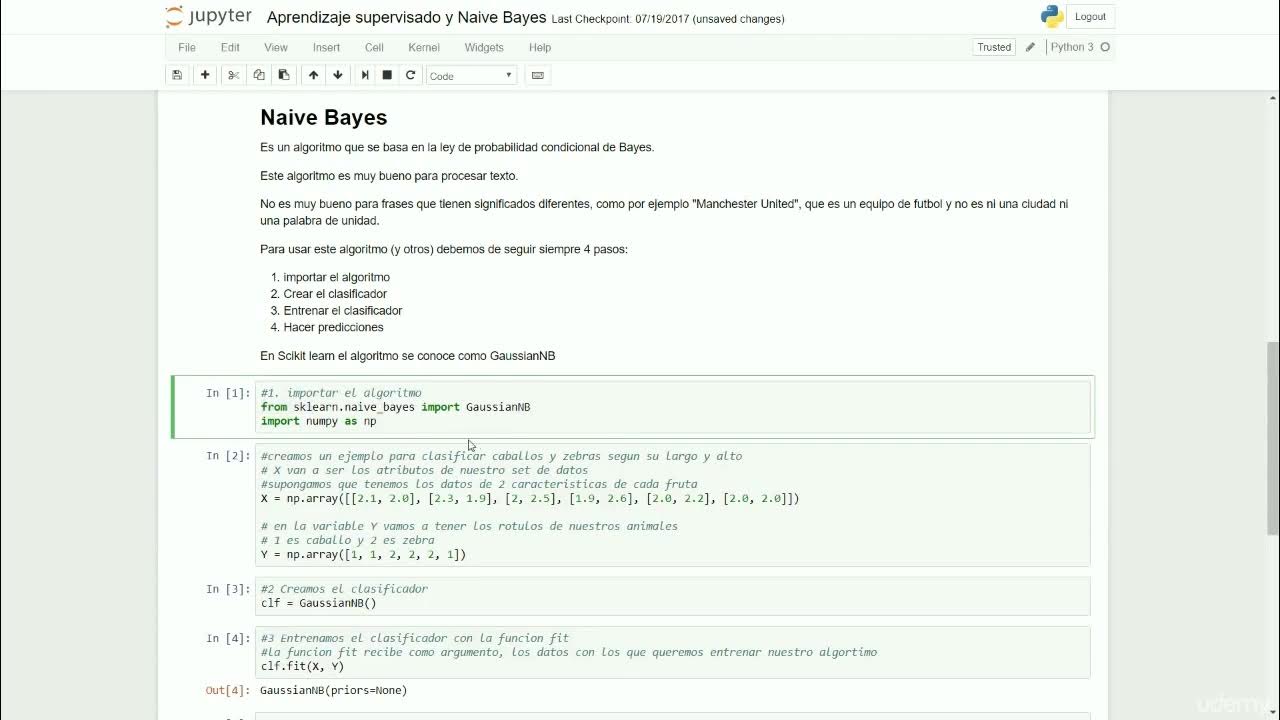 6. 1. PYTHON PARA CIENCIA DE DATOS - APRENDIZAJE SUPERVISADO Y ALGORITMO NAIVE BAYES - YouTube