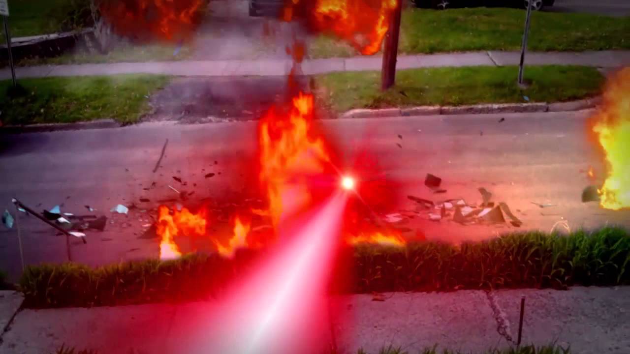 Laser Eye Explodes Car Re-edit (VFX Test) - YouTube