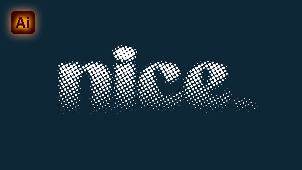How to Make Halftone Text Effect in Adobe Illustrator for Any Font or ...