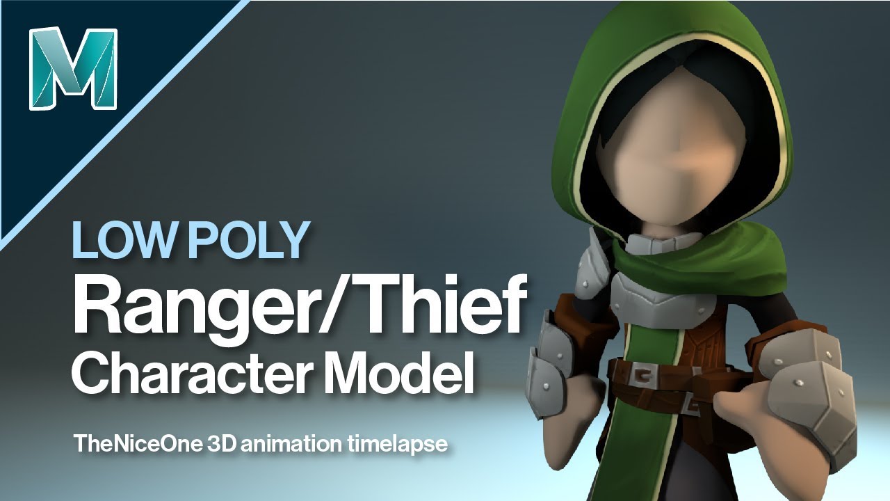 Low Poly Ranger/Thief Character Model | Autodesk Maya 2019 for ...