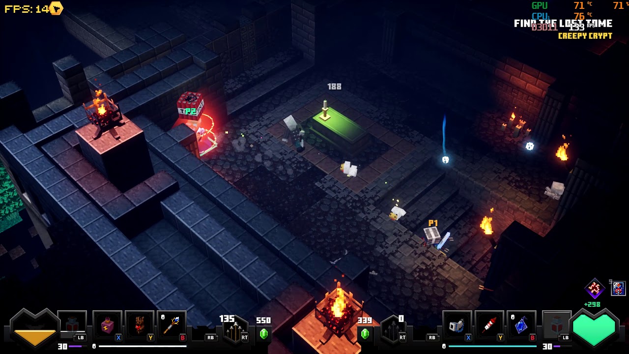 creepy crypt. Minecraft dungeons local coop PC. - YouTube