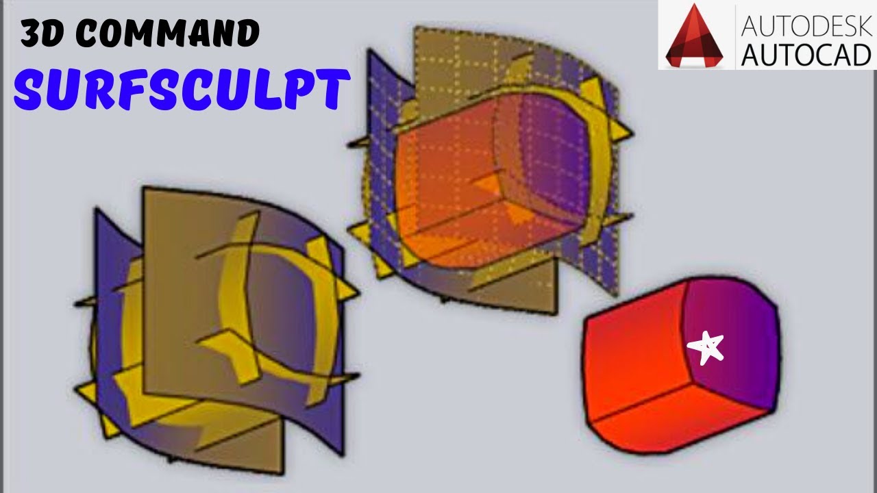 Cara Mengubah Permukaan 3D Menjadi Object 3D Solid - AUTOCAD - YouTube