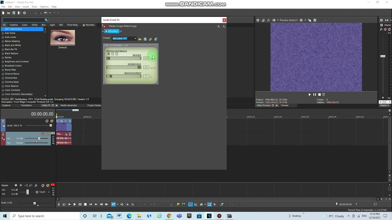 how to make conga busher type bitcrusher on vegas pro - YouTube