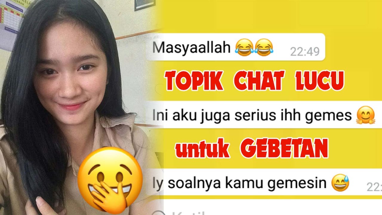 Cara chat menarik Topik lucu untuk gebetan Di jamin AMPUH - YouTube