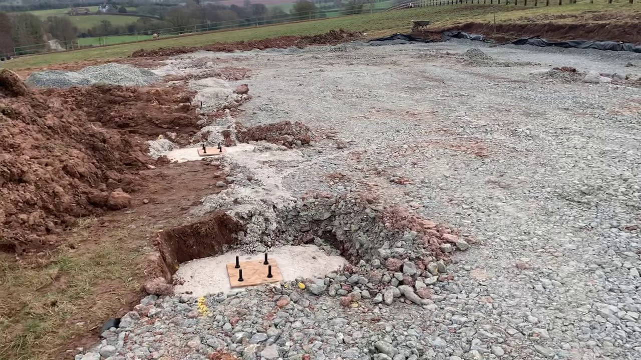 New Portal Frame Barn - Foundations - YouTube