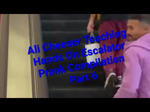 Ali Cheeser Touching Hands On Escalator Prank Compilation Part 6 - YouTube
