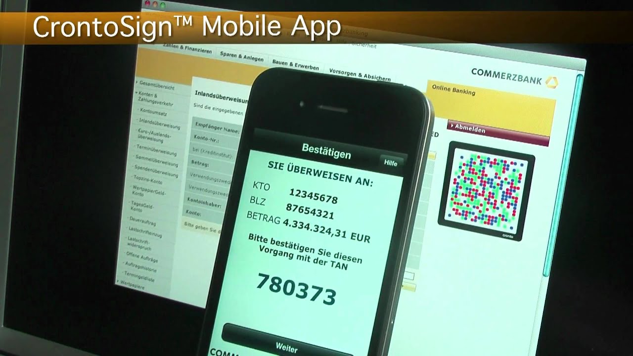Cronto Visual Transaction Signing with CrontoSign Device and Mobile App ...