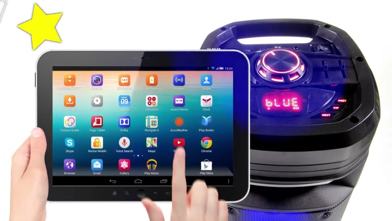 P180 Vocal-Star Karaoke Machine & PA Speaker With Bluetooth MP3 2 ...