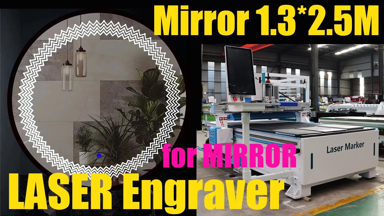 Large size mirror Glass Laser engraving Machine Led light Mirror ...