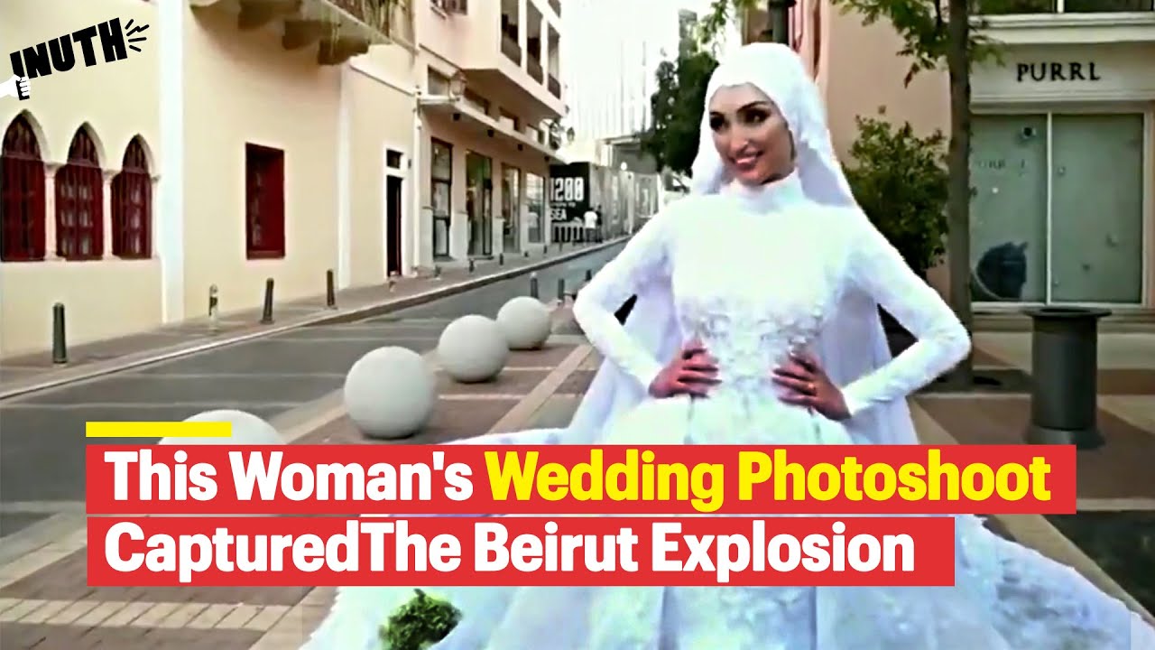 This Woman's Wedding Photoshoot Captured The Beirut Explosion - YouTube