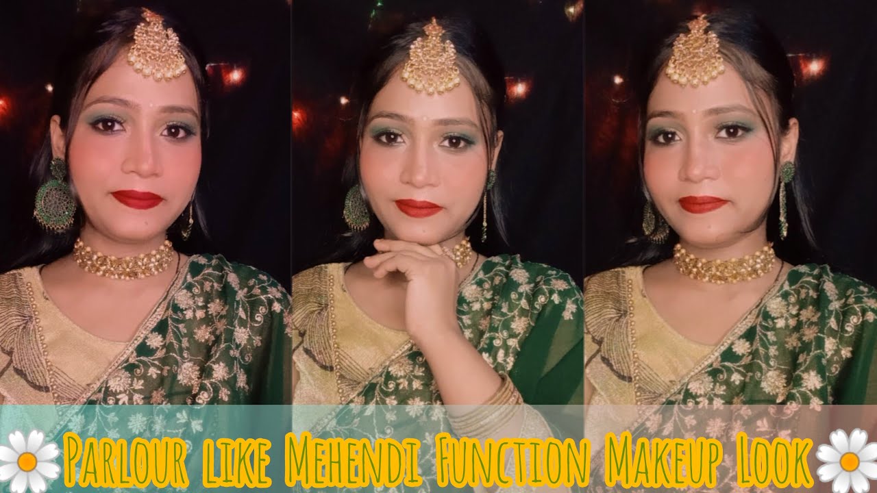 🌸Self Mehendi Function Makeup Look🌸Step By Step 4 Beginners💜 #mehendimakeup #trending # ...
