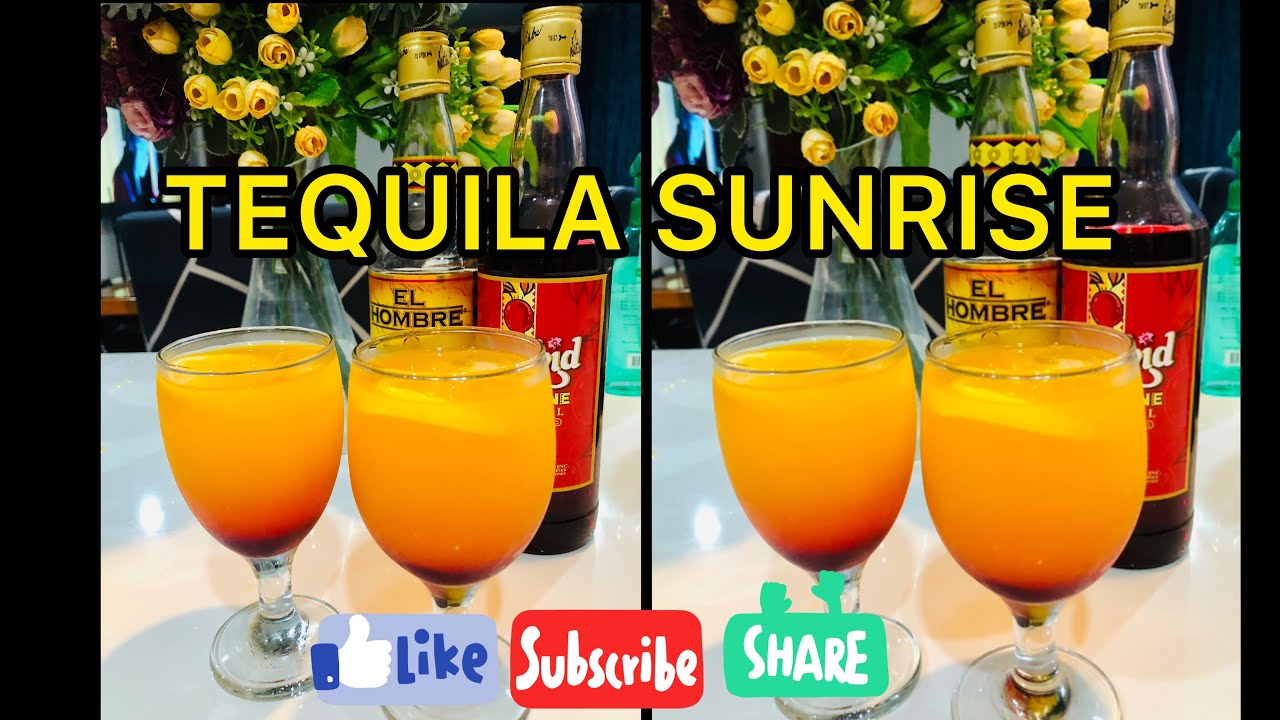 CHEAP & EASY TEQUILA SUNRISE COCKTAIL PINOY STYLE RECIPE #cocktail # ...