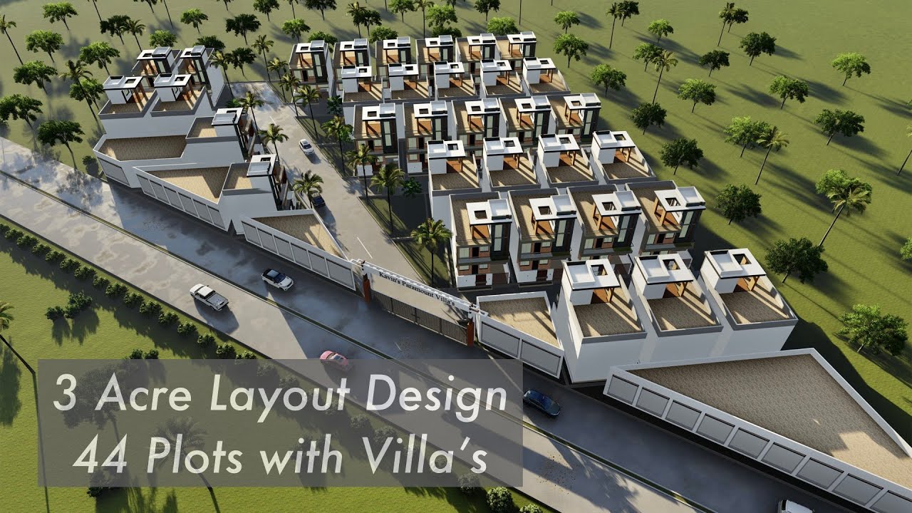 3 Acre Layout Design with Villa's by IR Concepts and Constructions ...