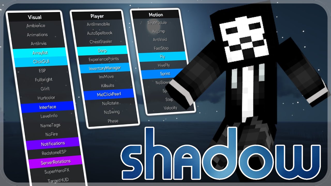 (NEW) Shadow Hack Client Minecraft Bedrock 1.21 - YouTube