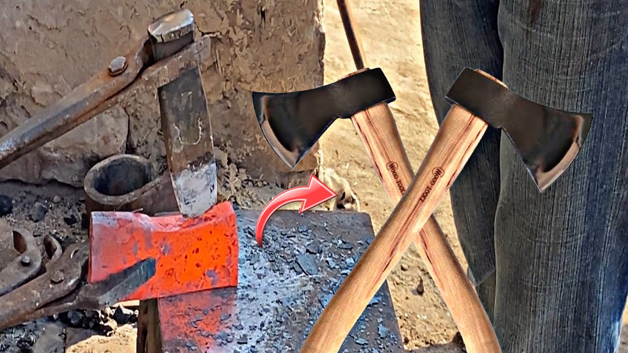 Making Pakistan's Most Popular Axe by Blacksmith and Carpenter | Full ...