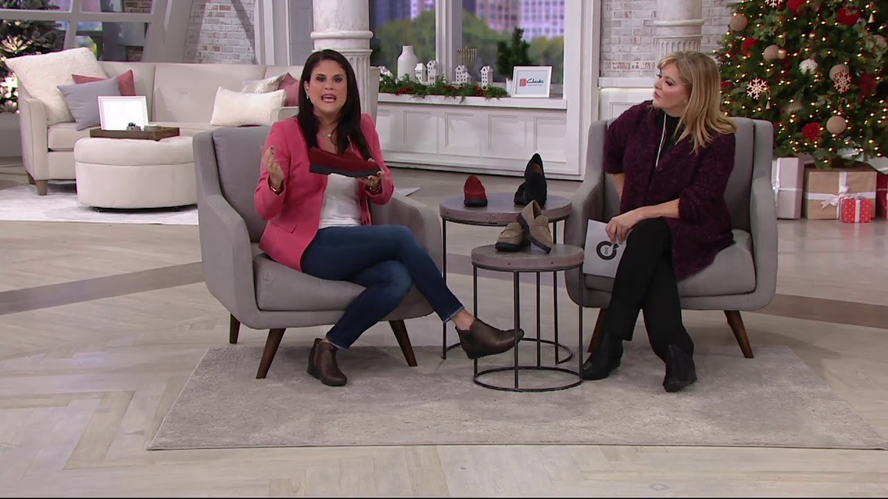 Clarks Artisan Suede Cleated Loafers - Bellevue Hazen on QVC - YouTube