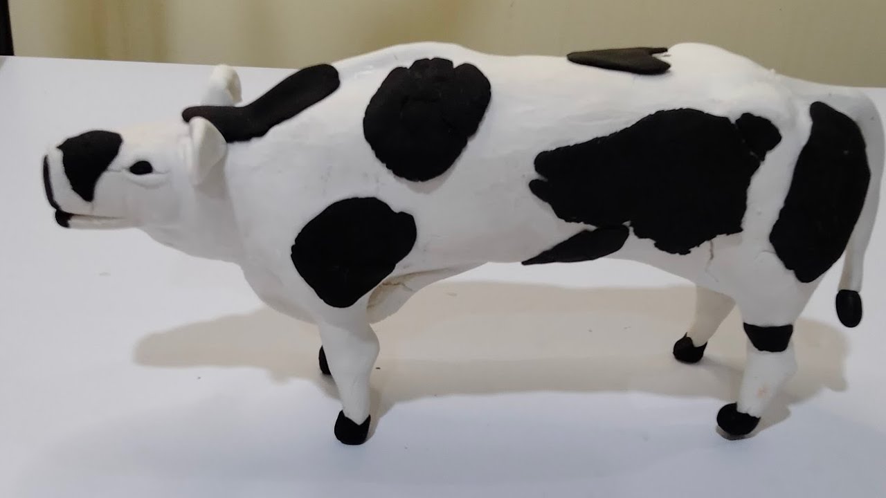 Clay sculpting:How to make Realistic cow (Brahman cattle) - YouTube