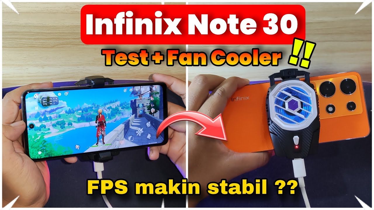 Nyobain Infinix Note 30 Pakai Fan Cooler Test Genshin Impact | Gimana ...
