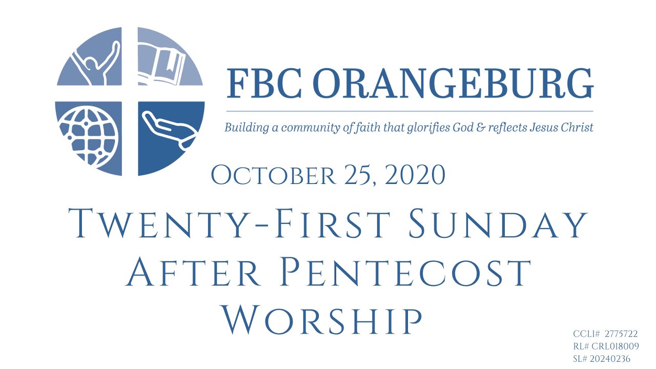 FBCO Worship, October 25, 2020 - YouTube