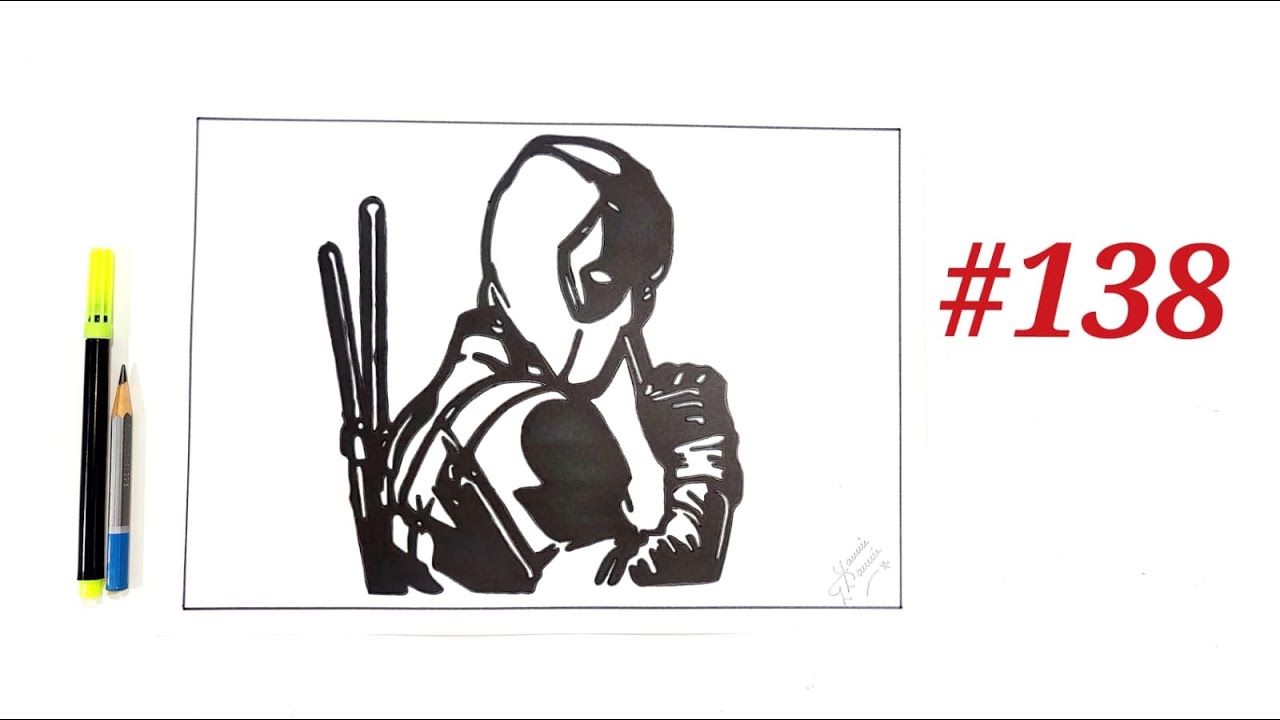 How To Draw Deadpool For Beginners | Shaikh Arts | Marvel | Easy & Step ...