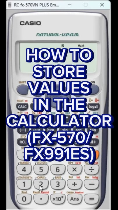 CALTECH: How to store values in the calculator (CasioFX570/FX991ES+) #caltech #store # ...