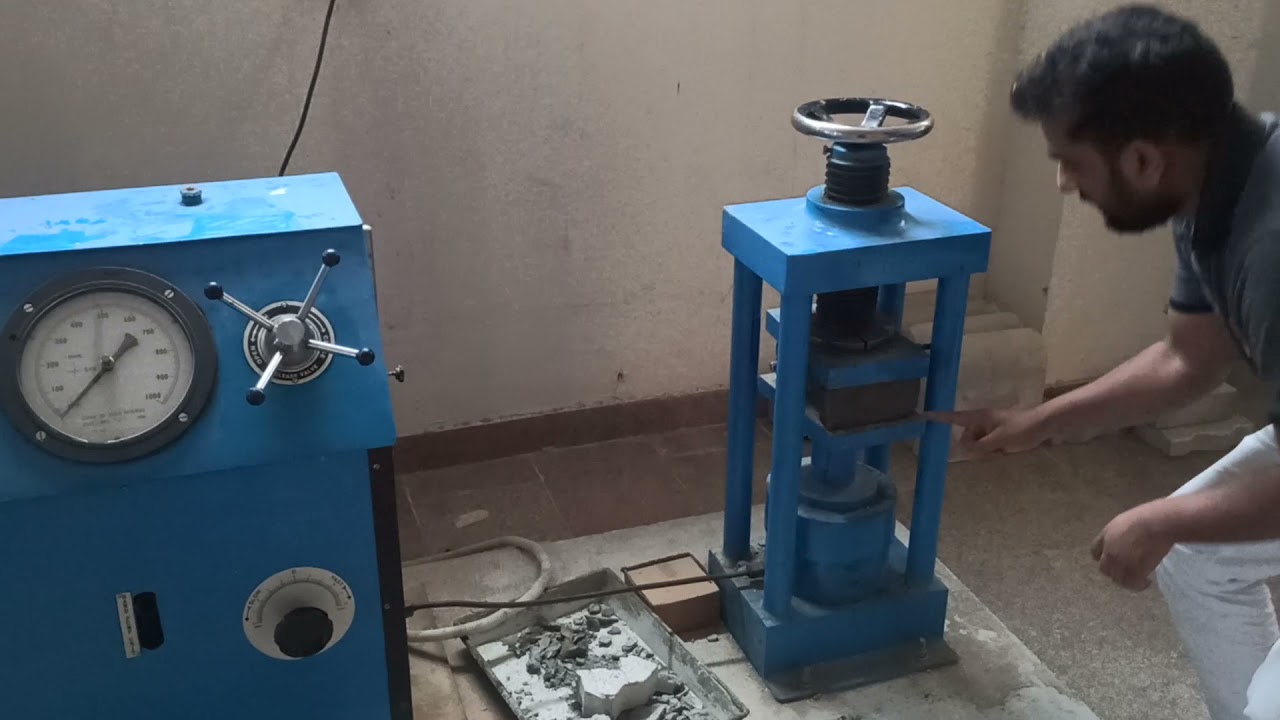 COMPRESSIVE STRENGTH OF CONCRETE BLOCK - YouTube