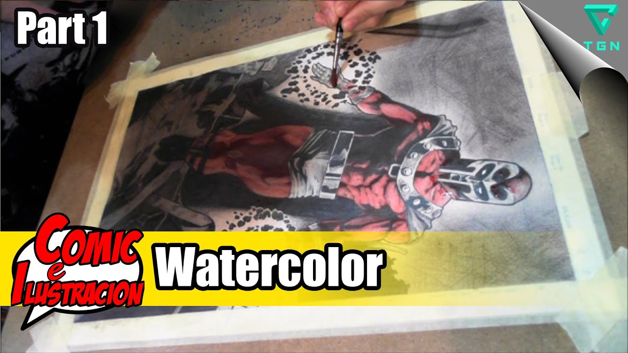 Colored with watercolor over graphite drawing | Part 1 - YouTube
