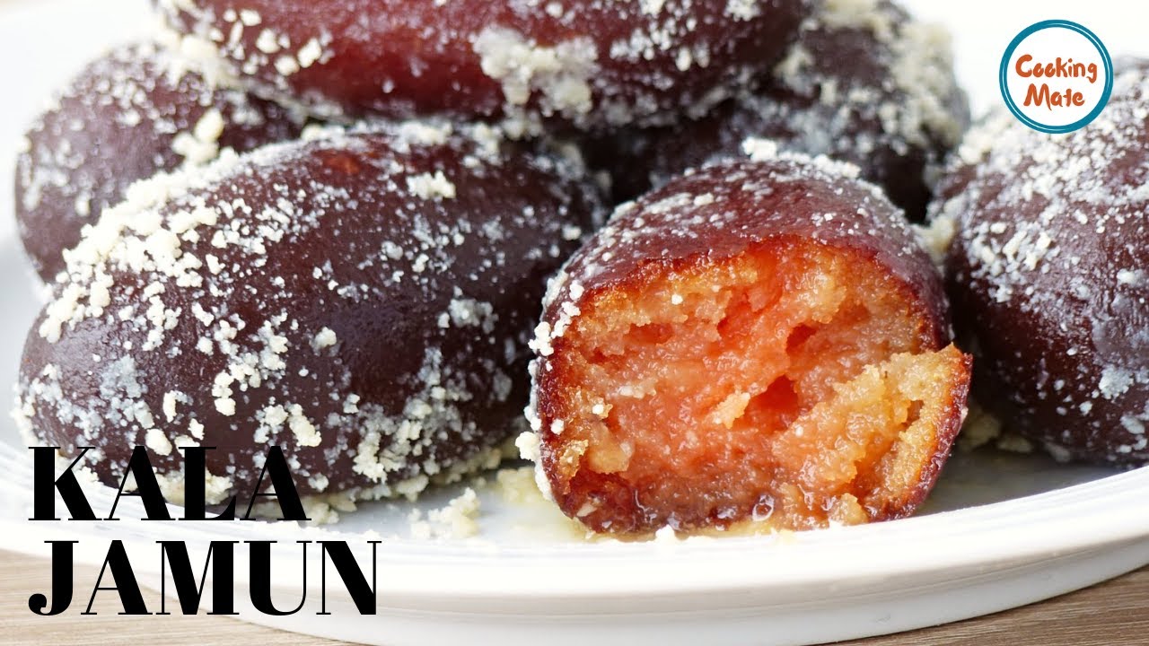 Kalajamun Sweets Recipe using Milk Powder | Kalojaam Bengali Sweets ...