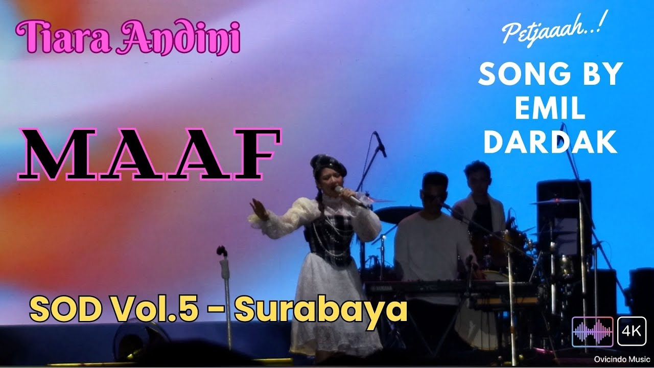 Tiara Andini - Maaf , Song by Emil Dardak (Live in SOD Vol 5 Surabaya) - YouTube