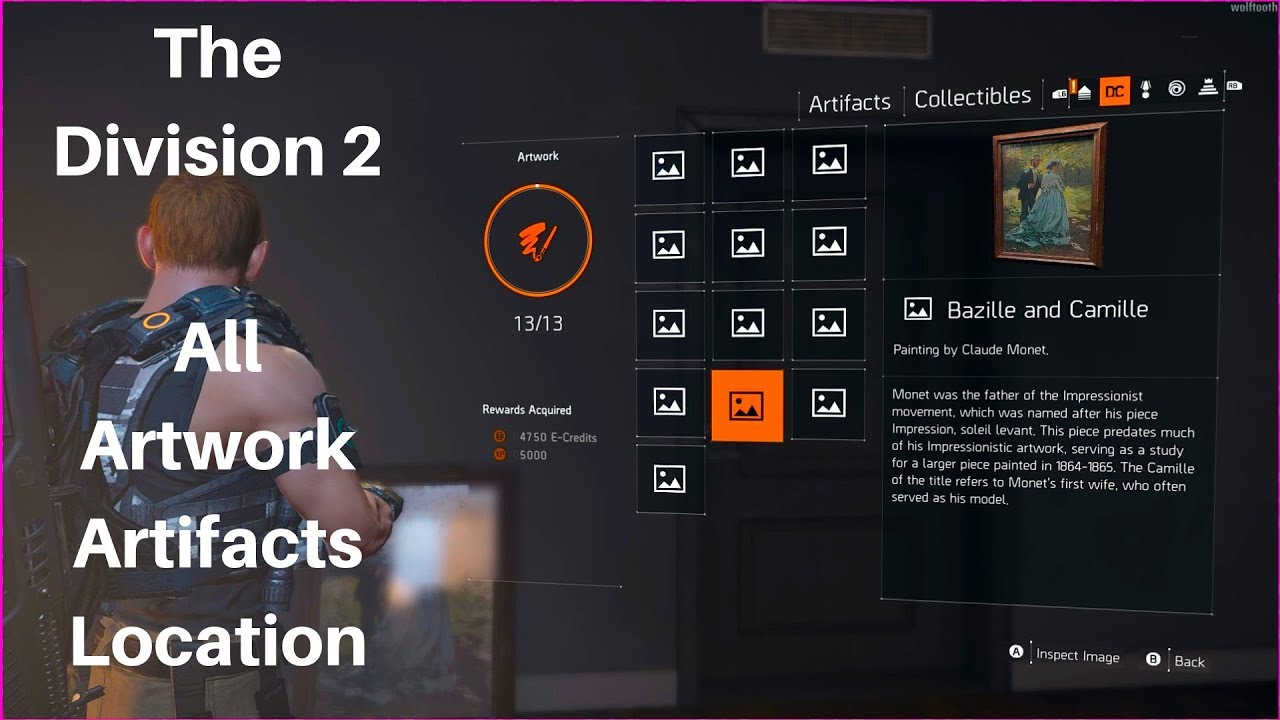 The Division 2 - All Artwork Artifacts Location ( All Collectibles ...
