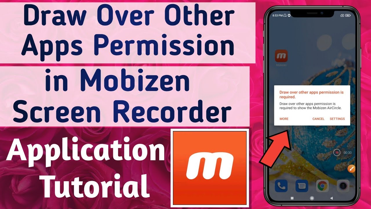 How to Fix Draw Over Other Apps permission is Required in Mobizen ...