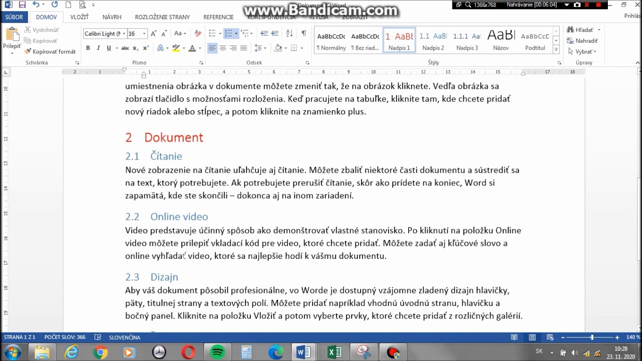 WORD štýly úvod - YouTube