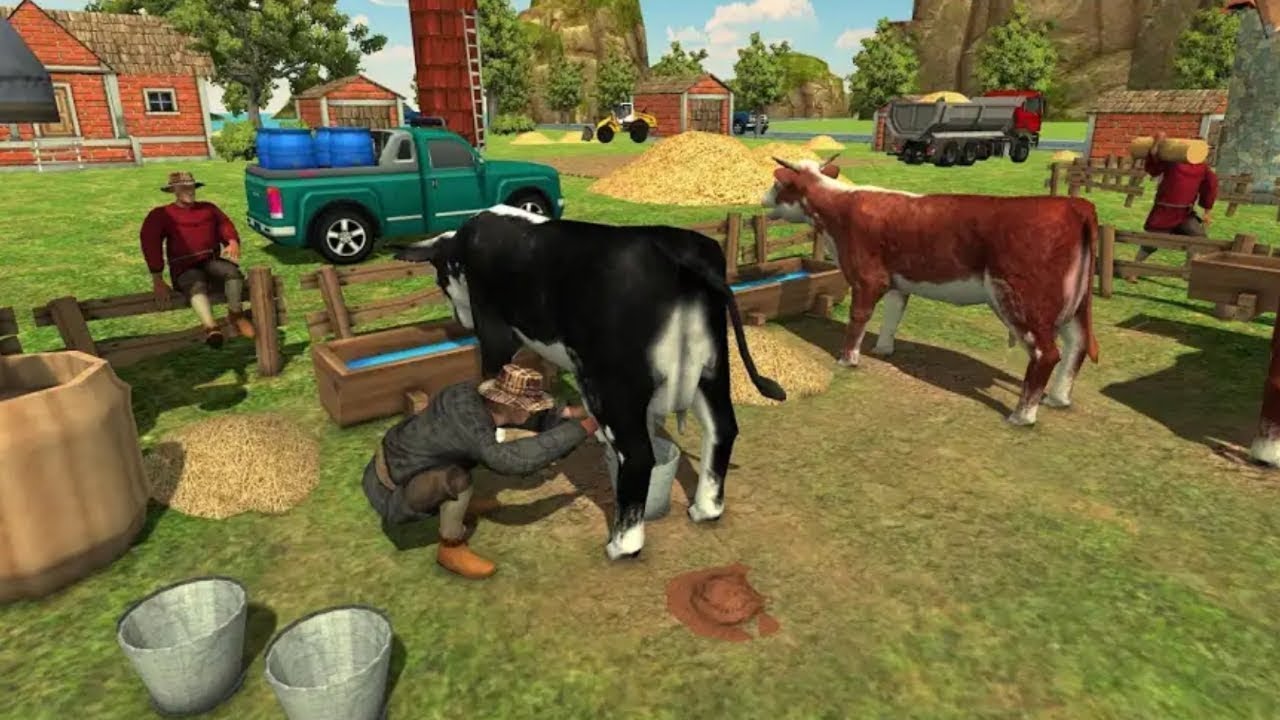 Virtual Milk Transport Simulator : Cattle Farming | Gameplay ...