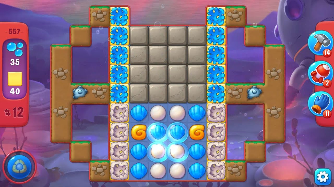 fishdom LEVEL 557 HARD - YouTube