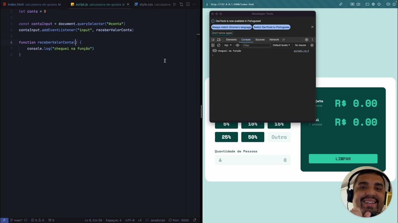 Calculadora de Gorjeta | HTML, CSS e JS - Parte 5 - YouTube