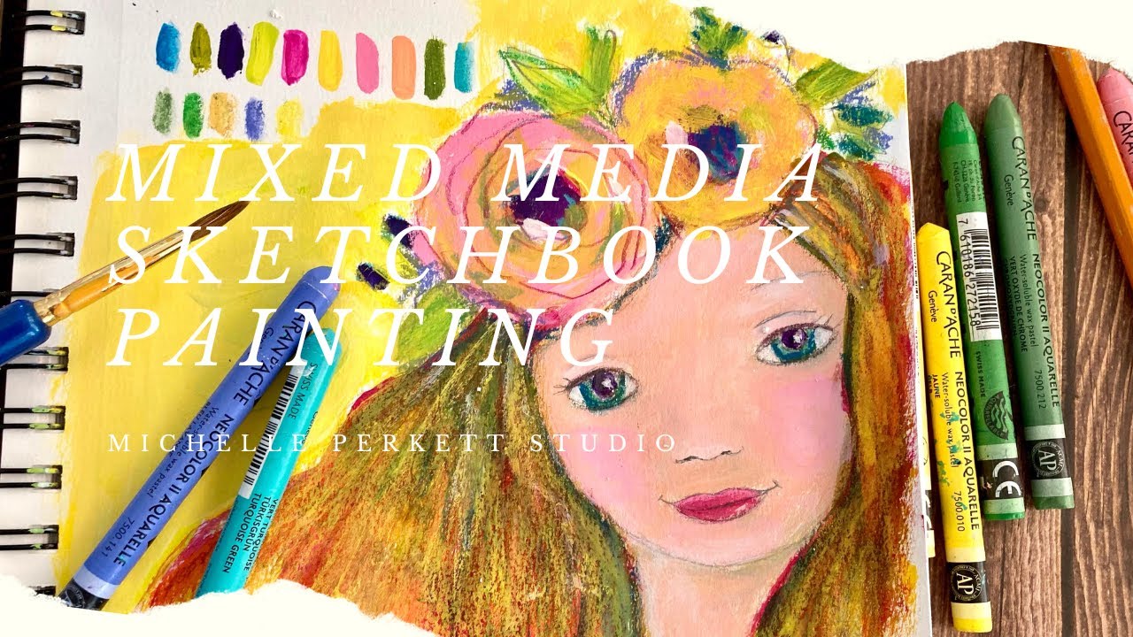 Mixed Media Sketchbook Painting And Swatching - YouTube