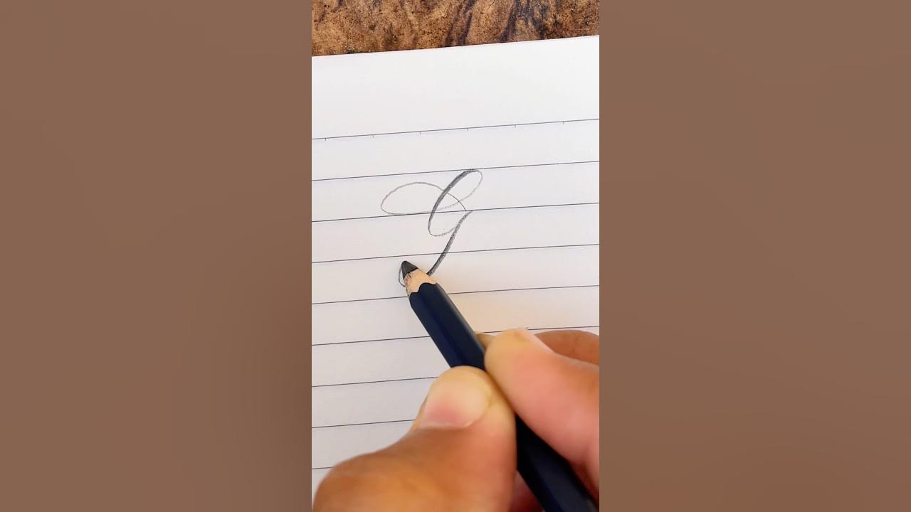 How to write G in cursive calligraphy stylish drawing G #scribble # ...