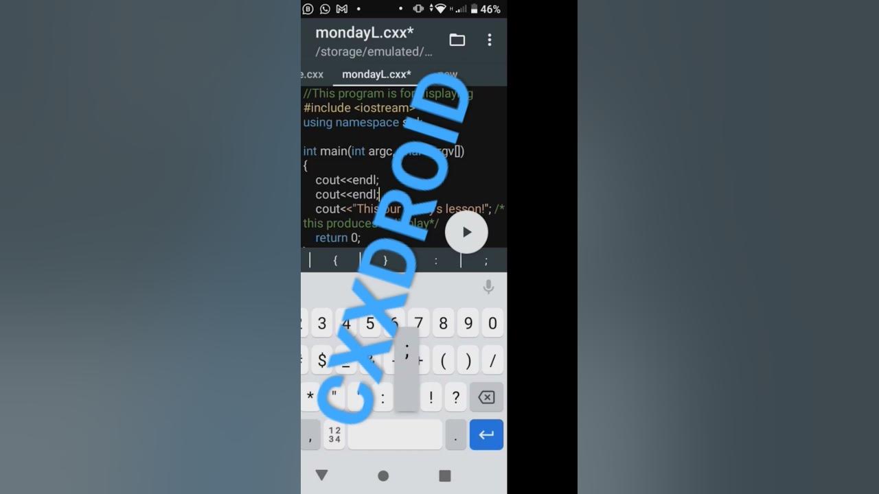 Console Application On Cxxdroid With C Youtube