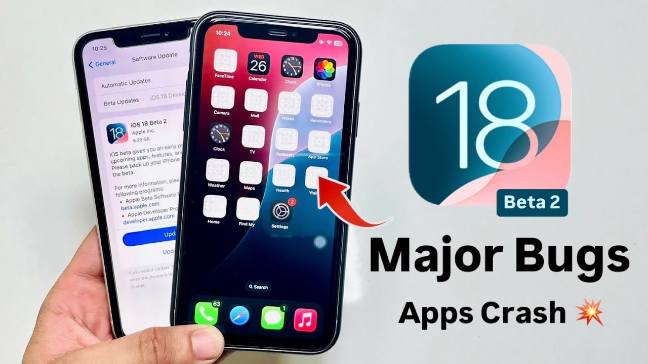 iOS 18 Beta 2 Major Bugs - iOS 18 Homescreen Apps Crashing Problems ...