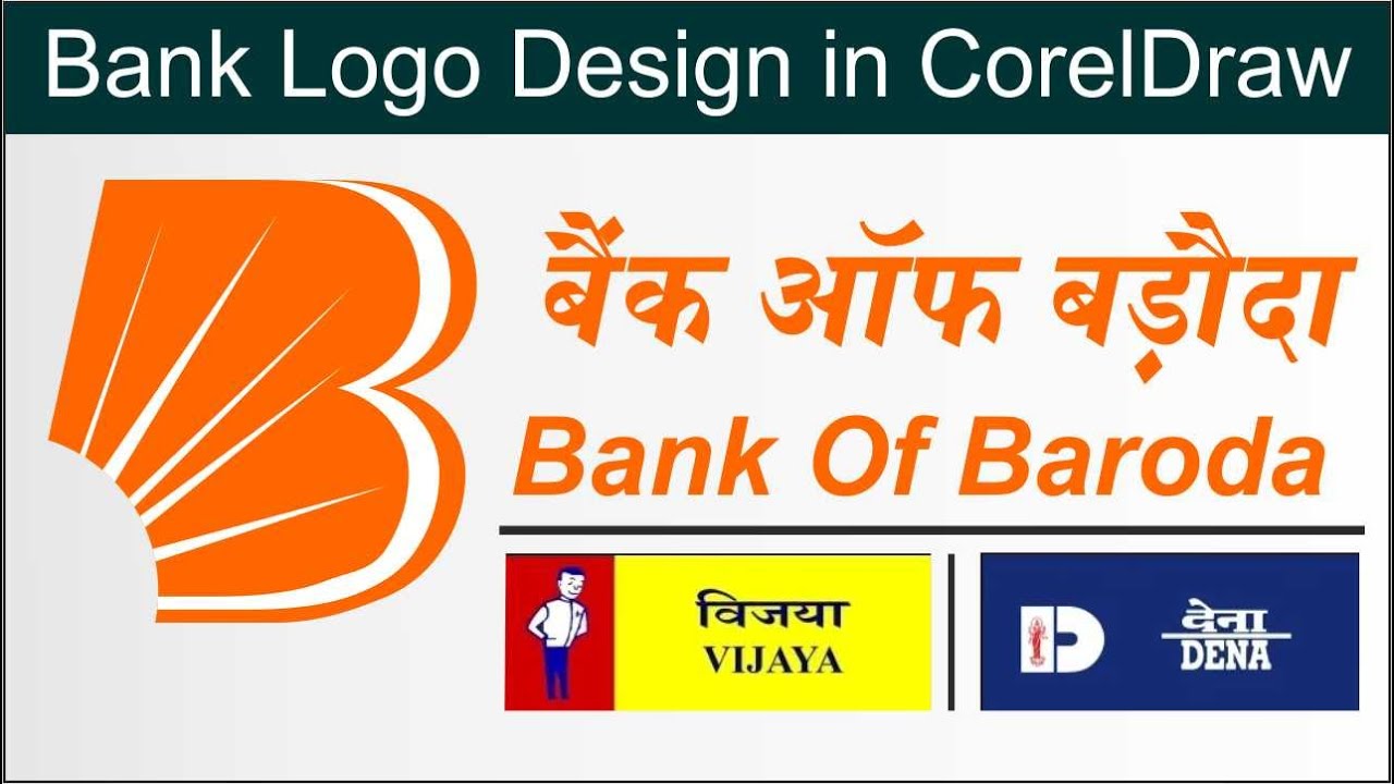 bank of baroda logo coreldraw tutorial - YouTube