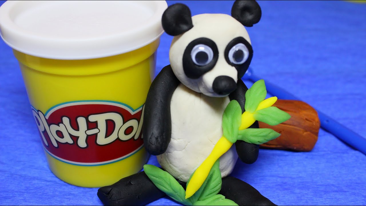 Panda Bear Play Doh Kids Tutorial - YouTube