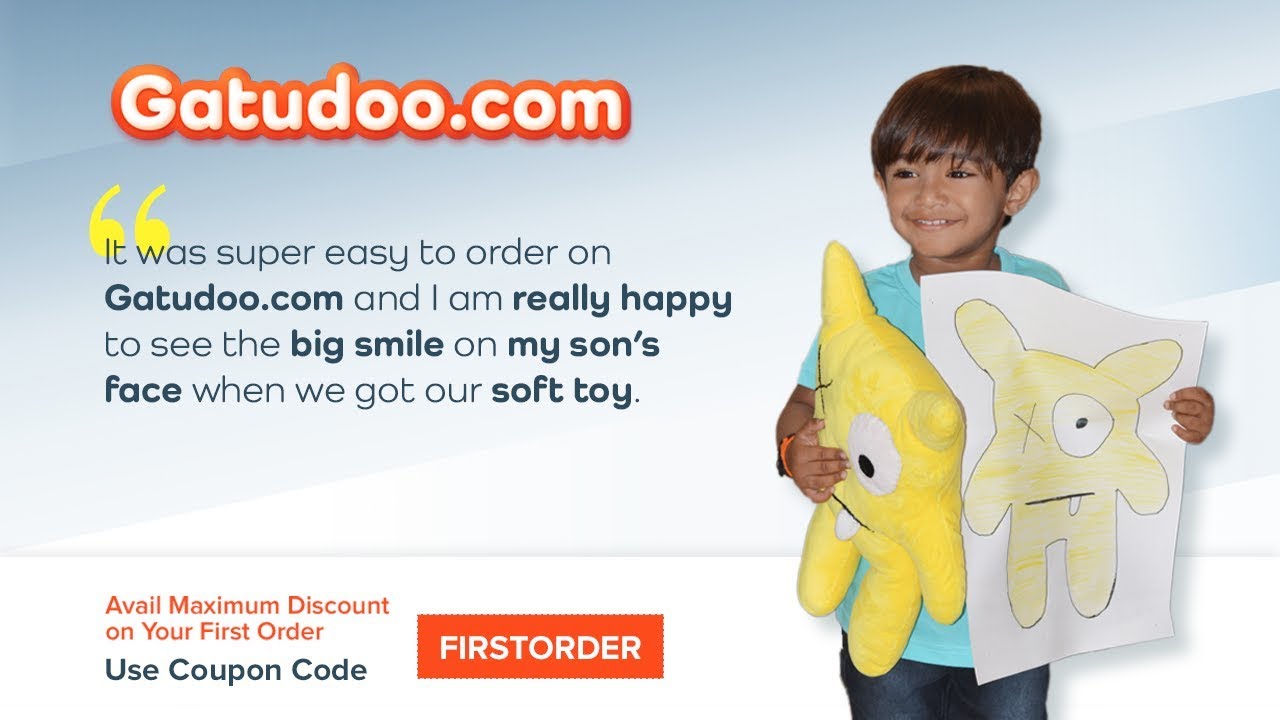 How to get awesome custom plush toy of your drawing| Gatudoo.com - YouTube