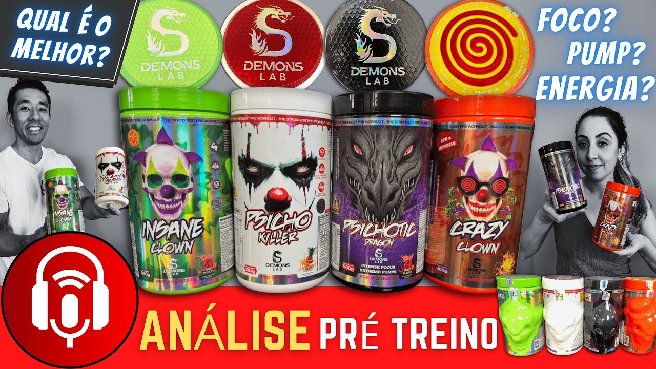 Qual é o melhor pré treino Demons Lab | Insane Clown, Psicho Killer ...