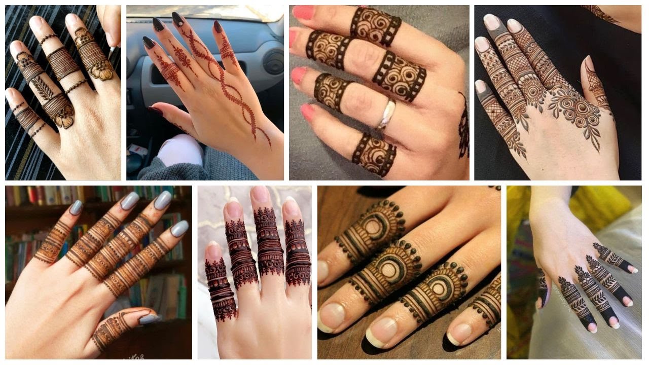 Finger mehndi design | Simple finger mehndi design | Stylish finger ...
