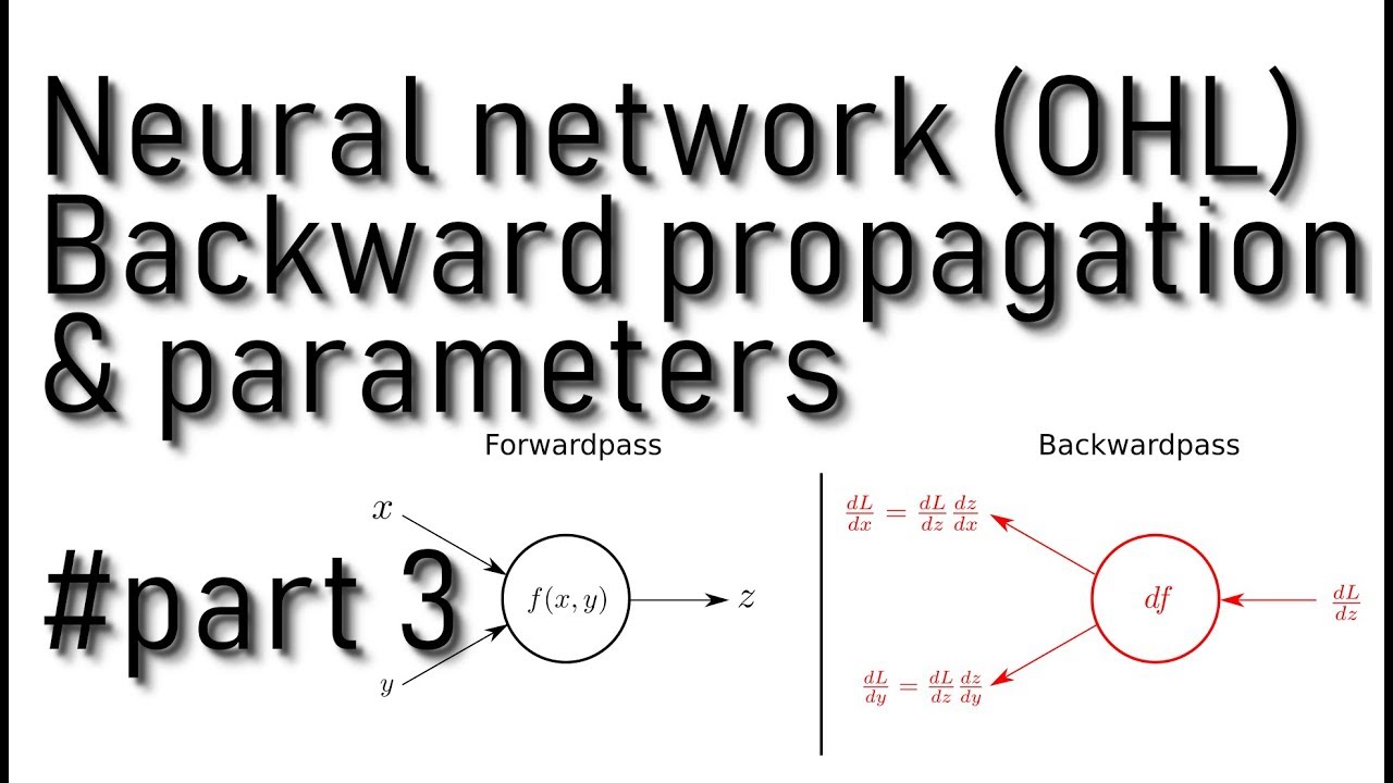 Step By Step Neural Networks Tutorial Ohl Backward Propagation And Updating Parameters Youtube