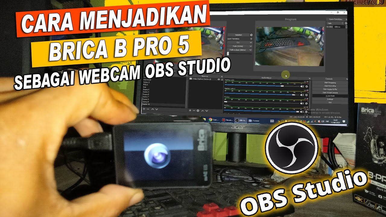 Cara menjadikan Action Camera B-PRO 5 alpha edition sebagai Webcam obs ...