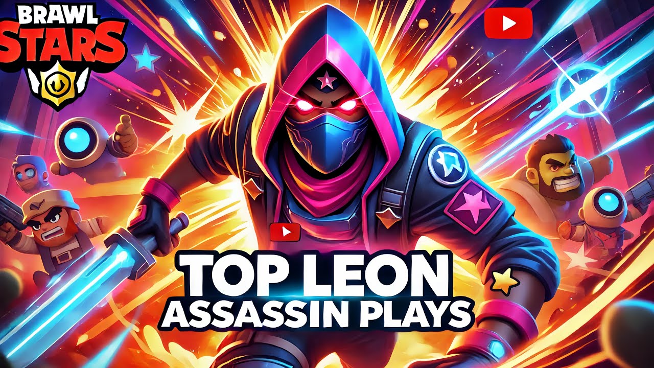 Top LEON Assassin Plays in Brawl Stars - Epic Gameplay Highlights - YouTube