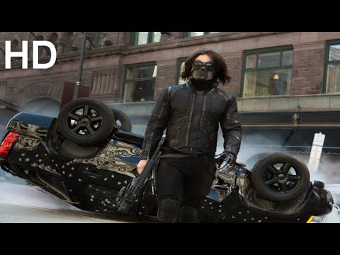 Nick Fury Assassination Attempt - Car Chase Scene-Captain America: The ...