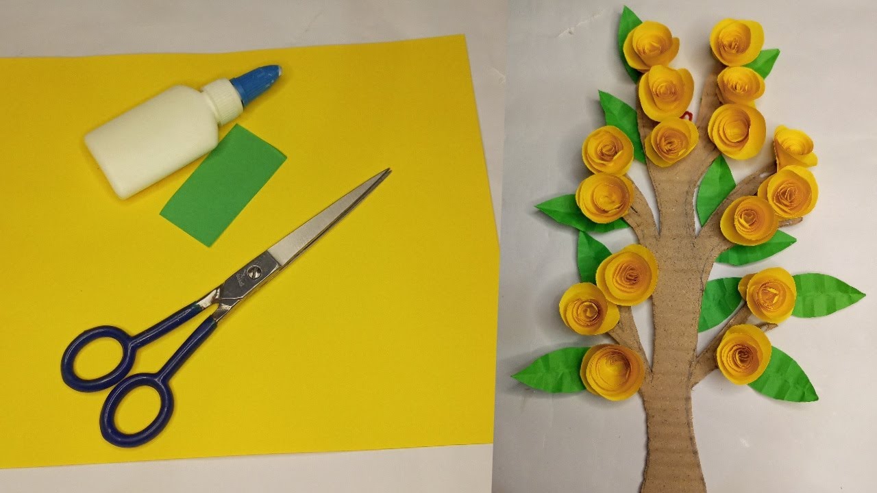 How to Make a Beautiful Tree With Paper | Paper Craft Ideas | Pak Hand ...