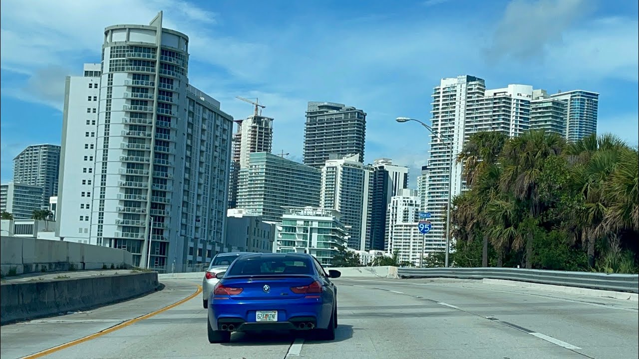 Miami Has The Worst Drivers In USA! Scary Drive On 95! - YouTube